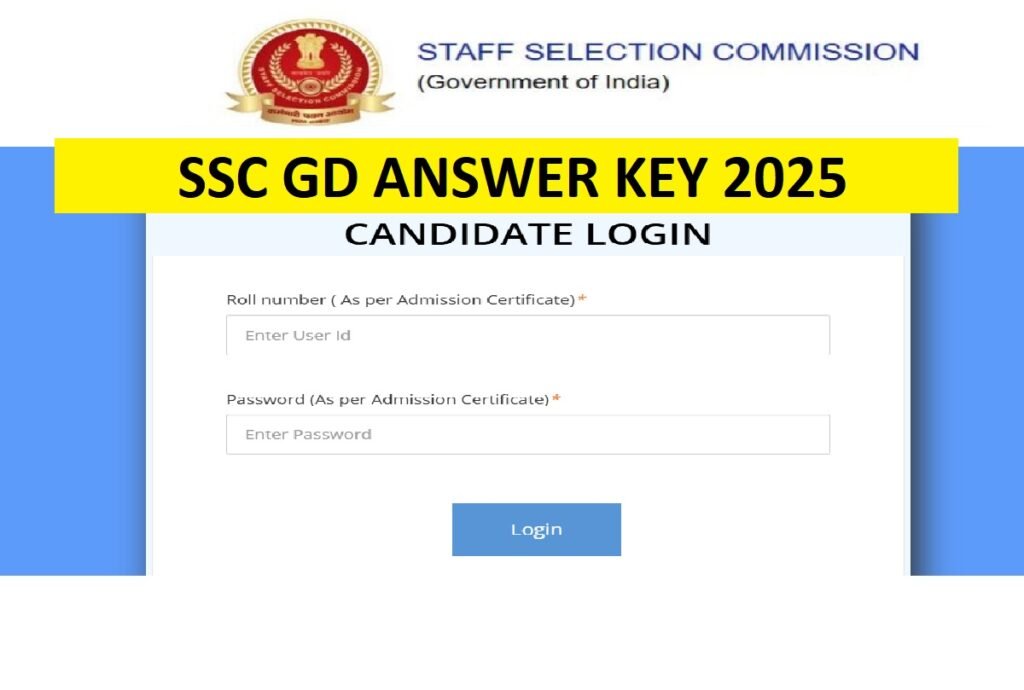 SSC GD Answer key 2025 OUT at ssc.gov.in, Check Steps to Download ...